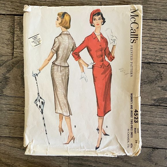 McCall's | Other | 958 Mccalls 4523 Womans Suit Sewing Pattern 36 Bust ...